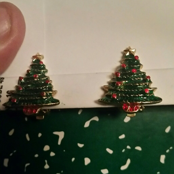 Jewelry | Vintage Christmas Tree Clip On Earrings | Poshmark